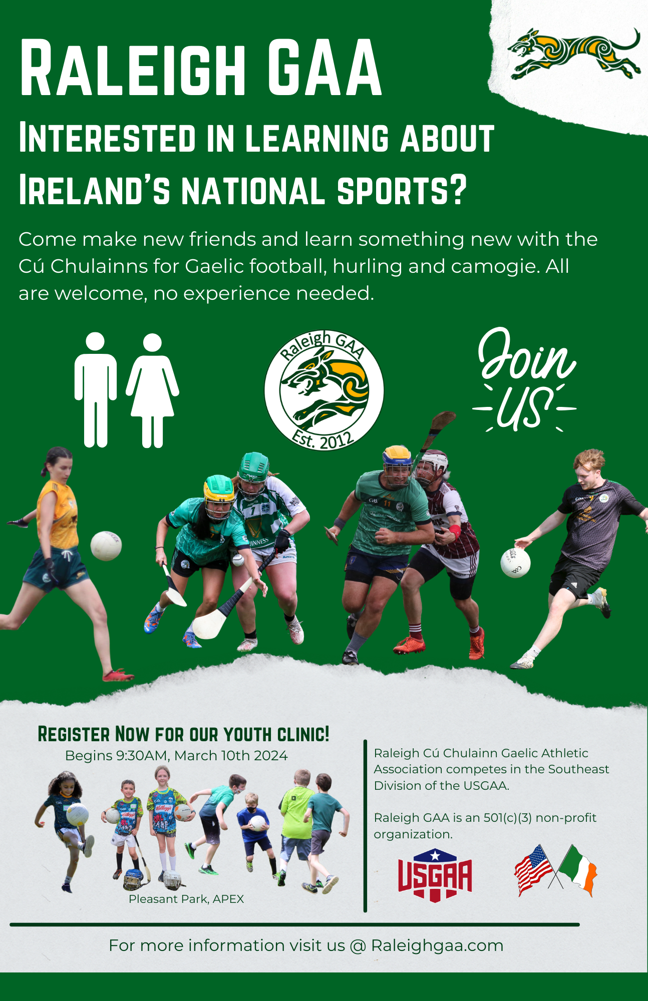 Recruitment Materials | Raleigh Cú Chulainn Gaelic Athletic Association