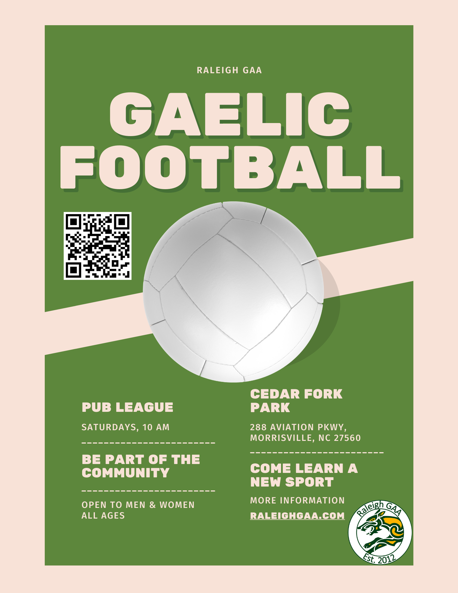Recruitment Materials | Raleigh Cú Chulainn Gaelic Athletic Association